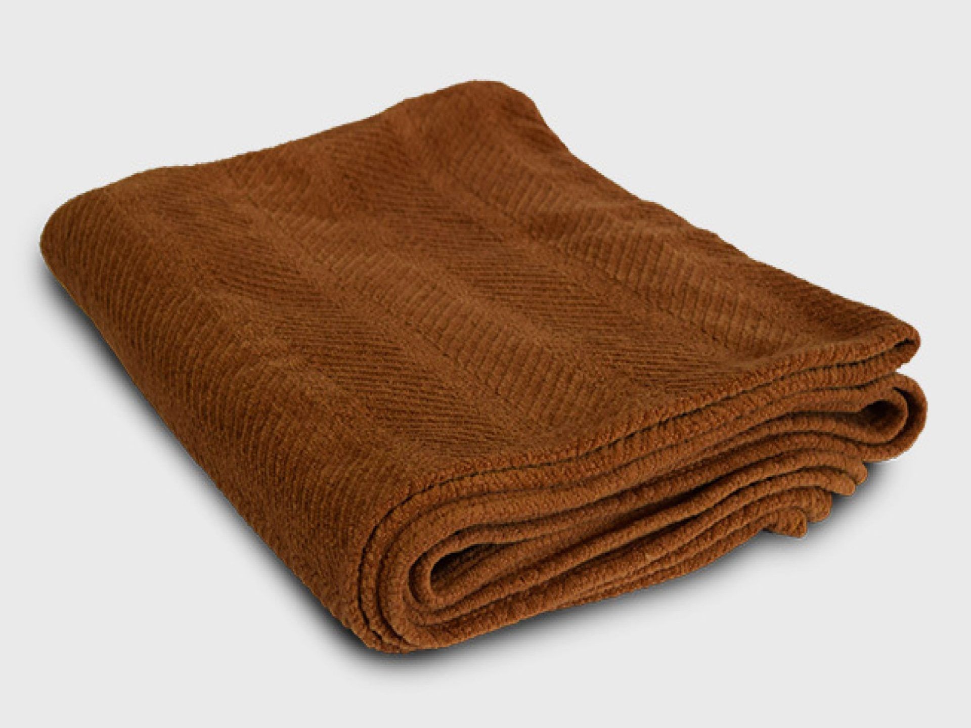 Organic Cotton Chenille Herringbone Weave Throw| Organic Blankets